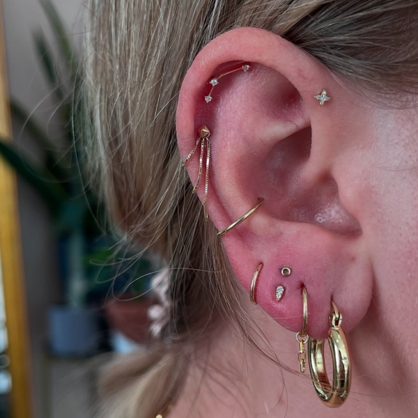 Triple Box Chain Connector – So Gold Studios