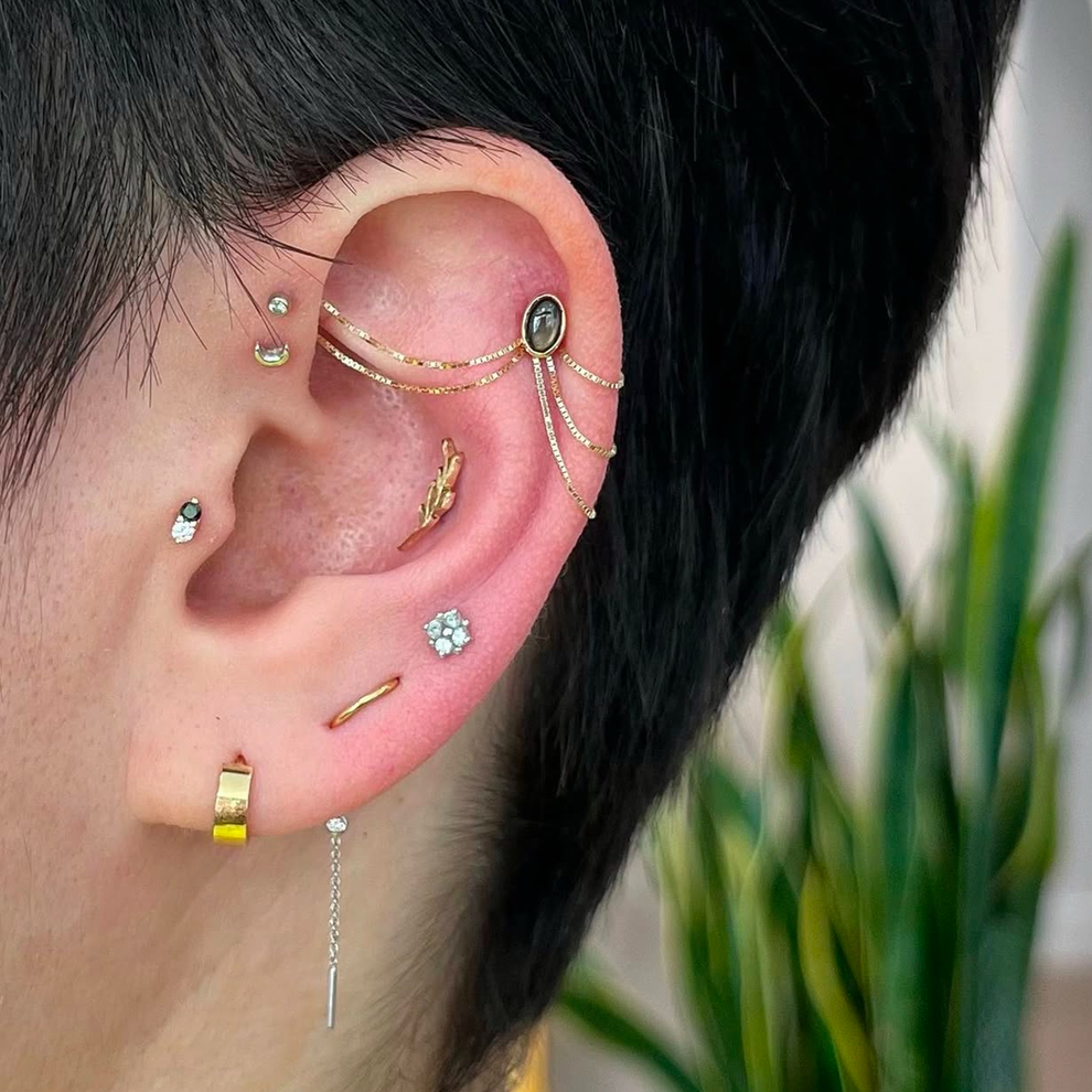 Triple Box Chain Connector – So Gold Studios