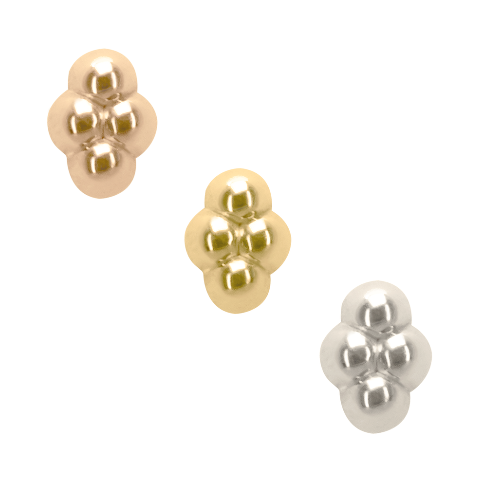 Quad Bead Cluster Threadless End – So Gold Studios