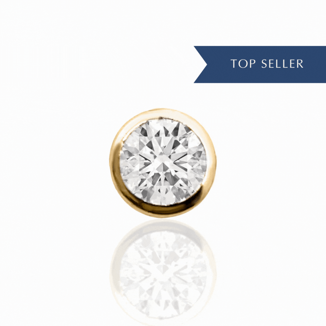 2mm Bezel Diamond Threadless End – So Gold Studios