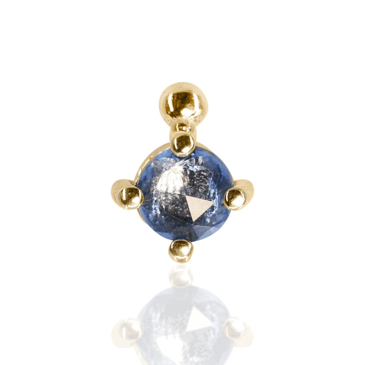 Aria with Rose Cut Gem Threaded End – So Gold Studios